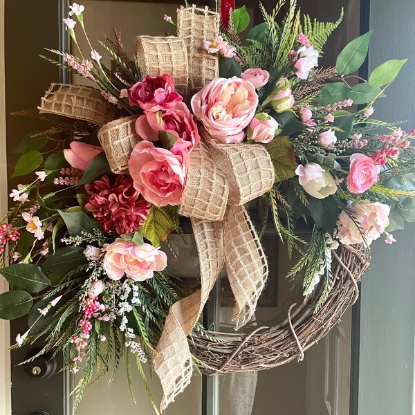 Large Spring Wreath - Etsy