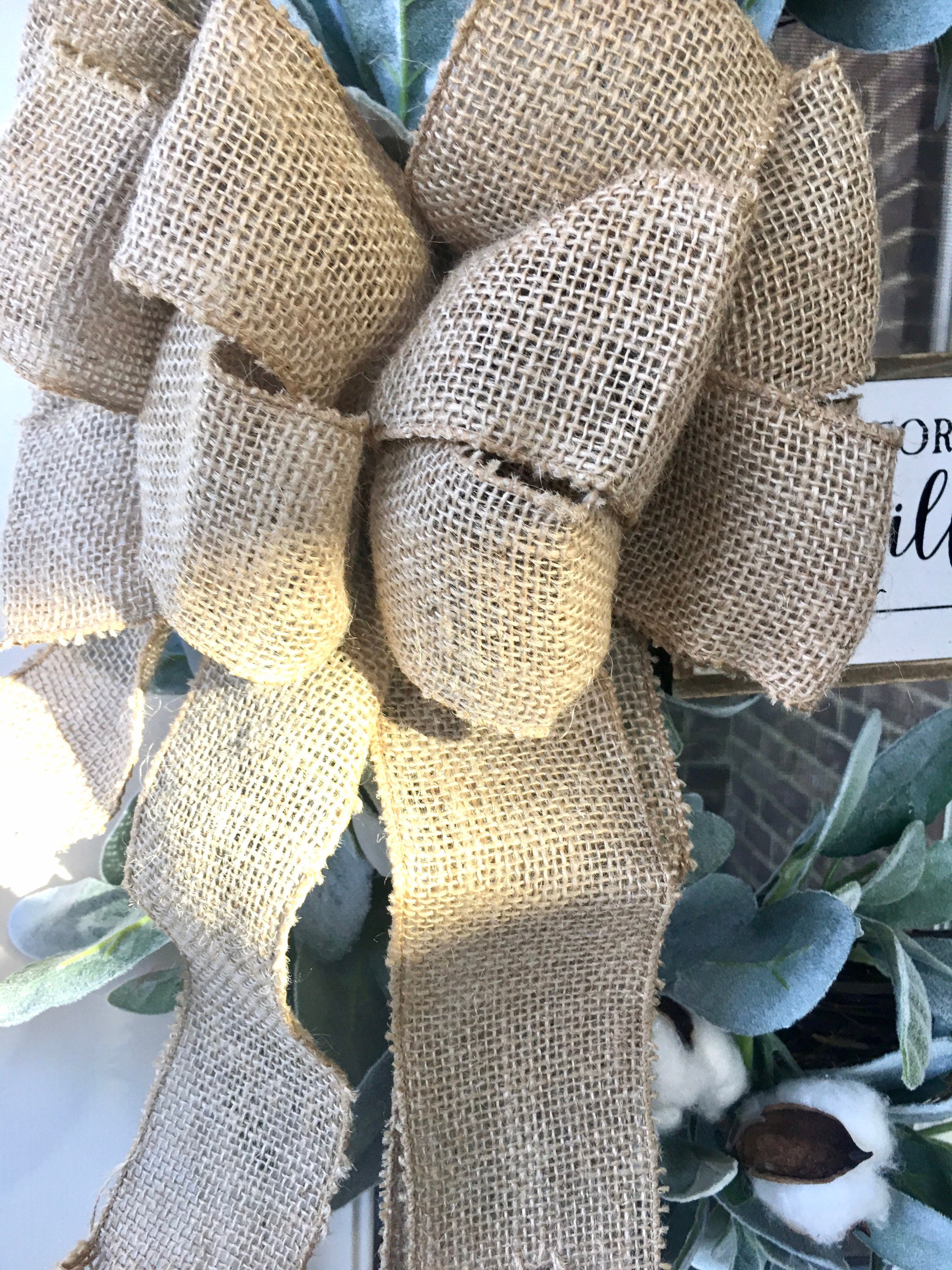 Christian Wreath for Front Door Gray and White Farmhouse | Etsy