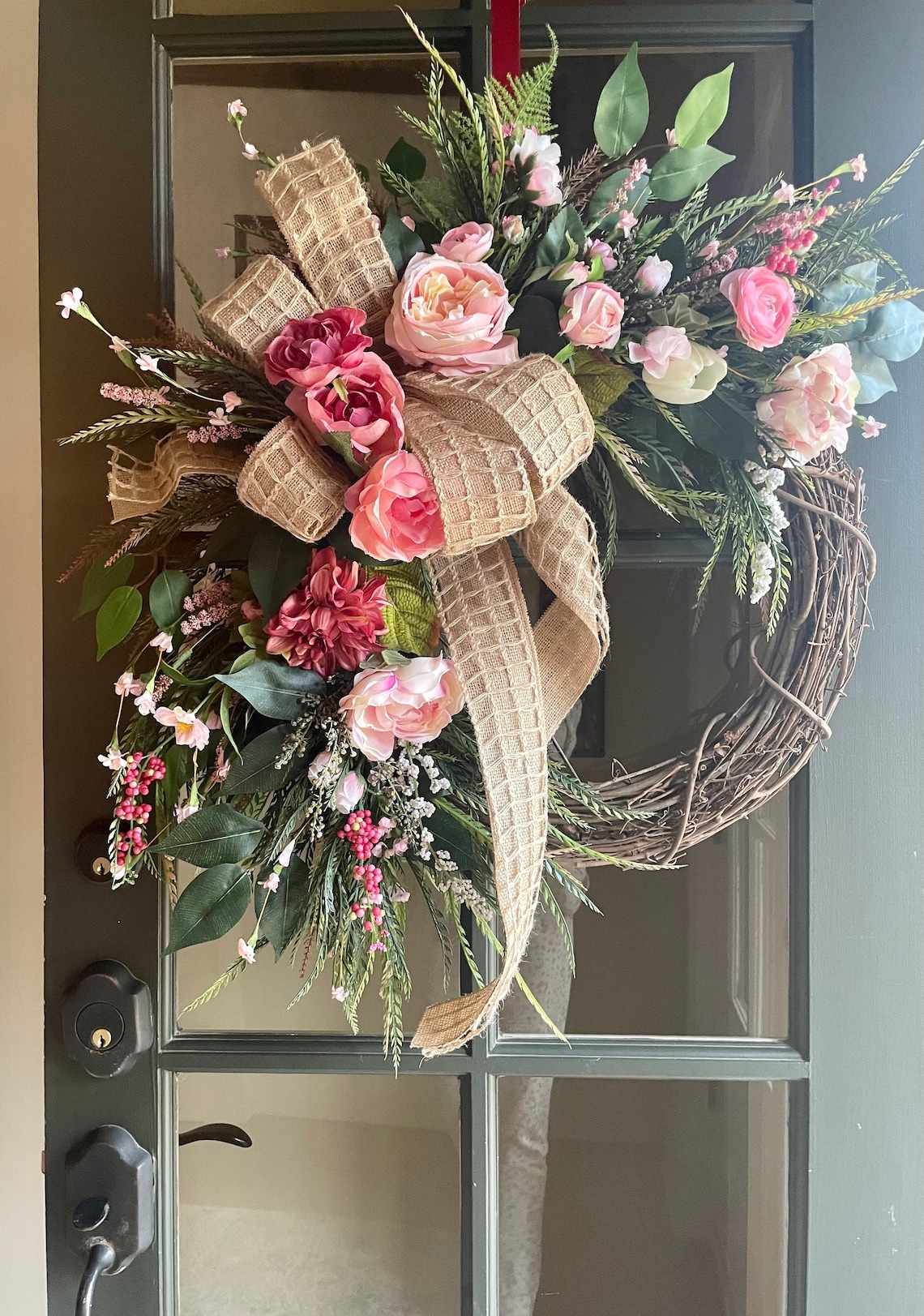 Large Spring Wreath for Front Door Easter All Season Year | Etsy