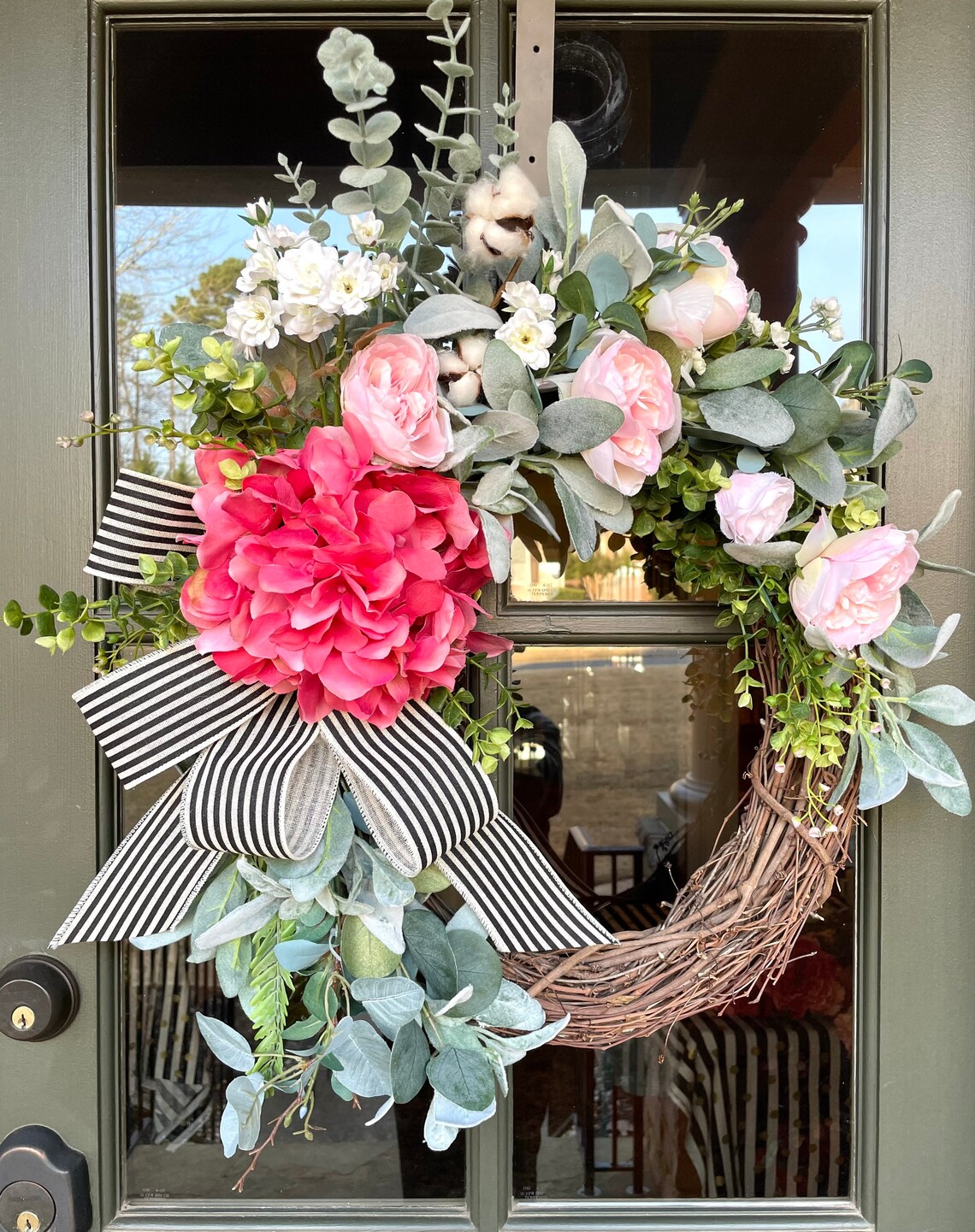 Spring Wreath for Front Door Easter Wreath Summer Wreath - Etsy