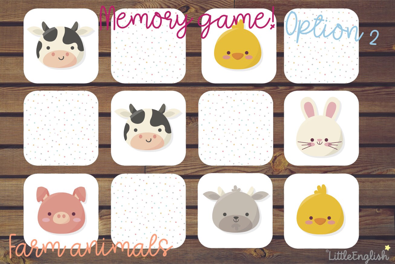 PRINTABLE Mega Bundle Farm Animals Games, Puzzle, Bingo, Clip Cards ...