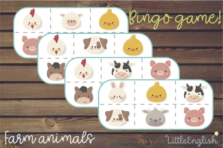 PRINTABLE Mega Bundle Farm Animals Games, Puzzle, Bingo, Clip Cards ...