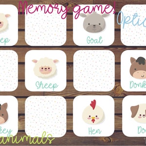 PRINTABLE Mega Bundle Farm Animals Games, Puzzle, Bingo, Clip Cards ...
