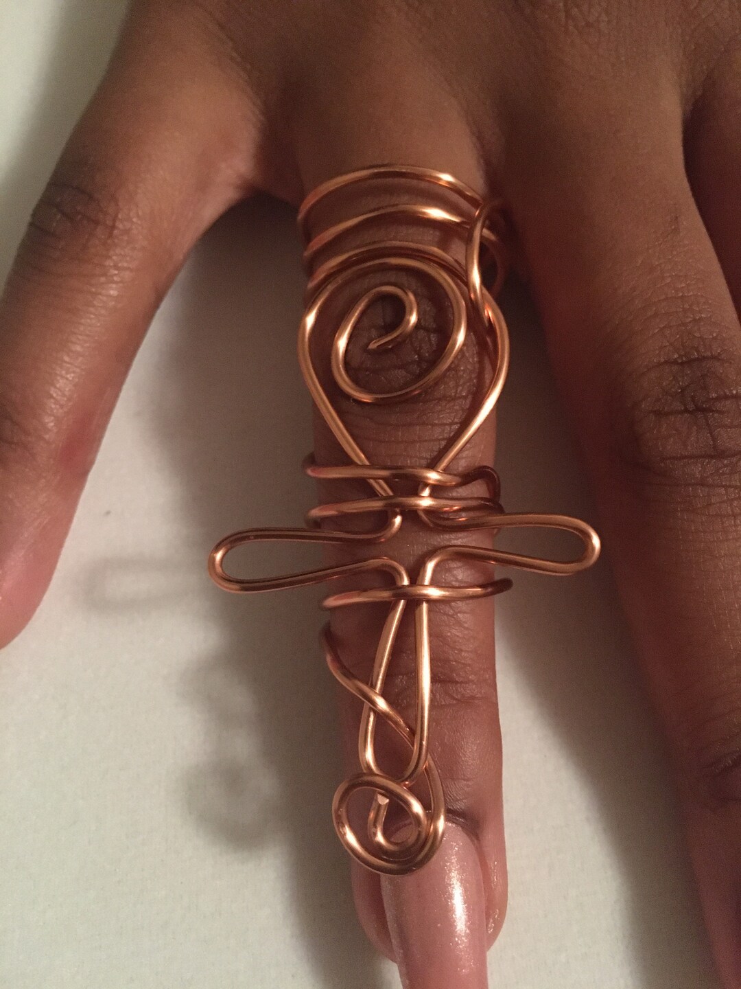 Copper Colored Wire Wrapped Ankh Ring - Etsy