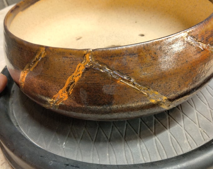 Kintsugi Style Bonsai Pot Planter Wheel Thrown Ceramic - Etsy