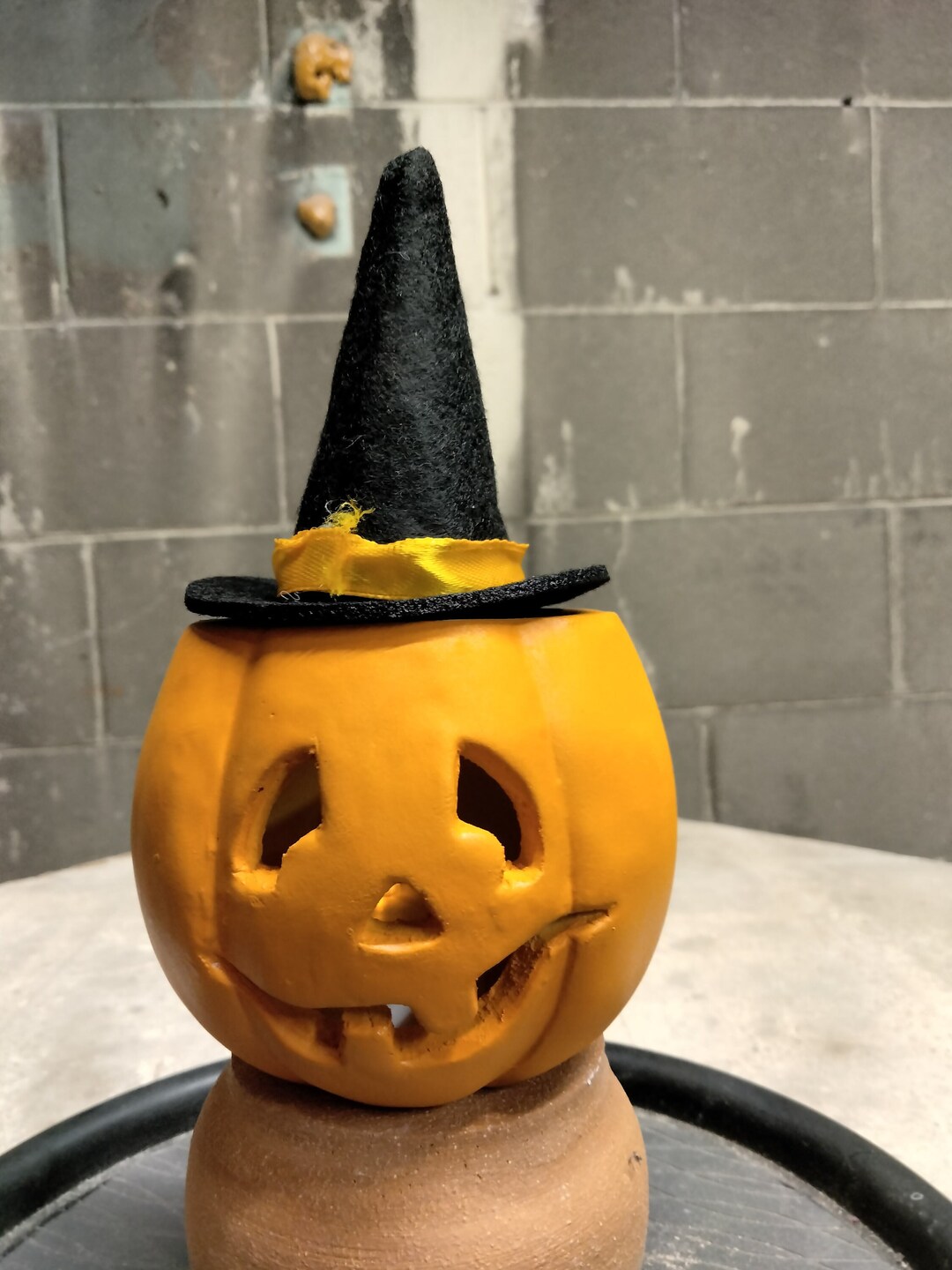 Ceramic Jack O' Lantern With LED Flickering Tea Light - Etsy