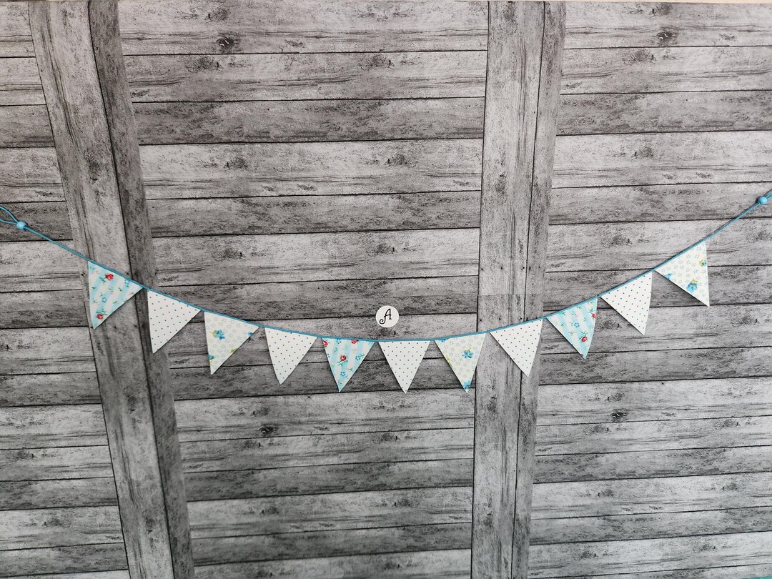 Mini Handcrafted Fabric Bunting Banner 18" Doll Sized so SWEET! - Etsy