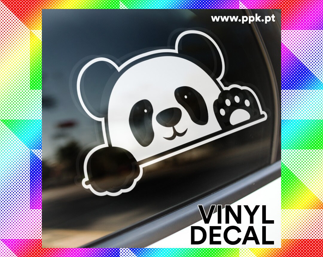 Panda - Vinyl Decal Sticker for Car, Laptop - Etsy