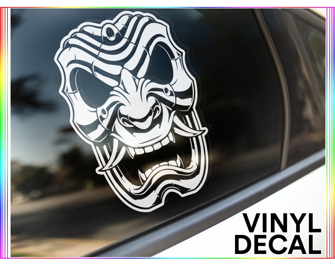 Oni Demon Decal Tattoo Vinyl Decal Sticker for Car Yeti - Etsy