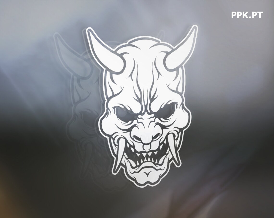 Oni Demon Decal Tattoo Vinyl Decal Sticker for Car Yeti | Etsy