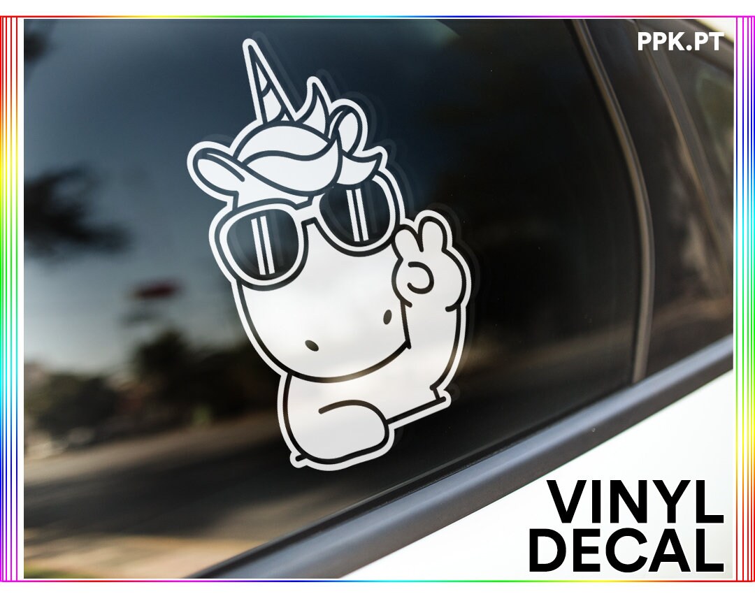 Cute Unicorn Vinyl Decal Sticker for Car Yeti Laptop - Etsy