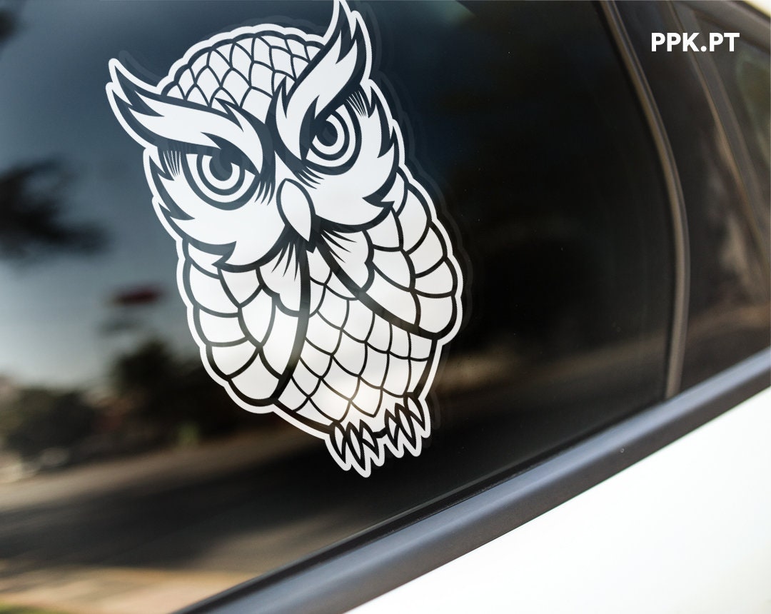 Owl Decal Animal Tattoo Vinyl Decal Sticker for Car | Etsy