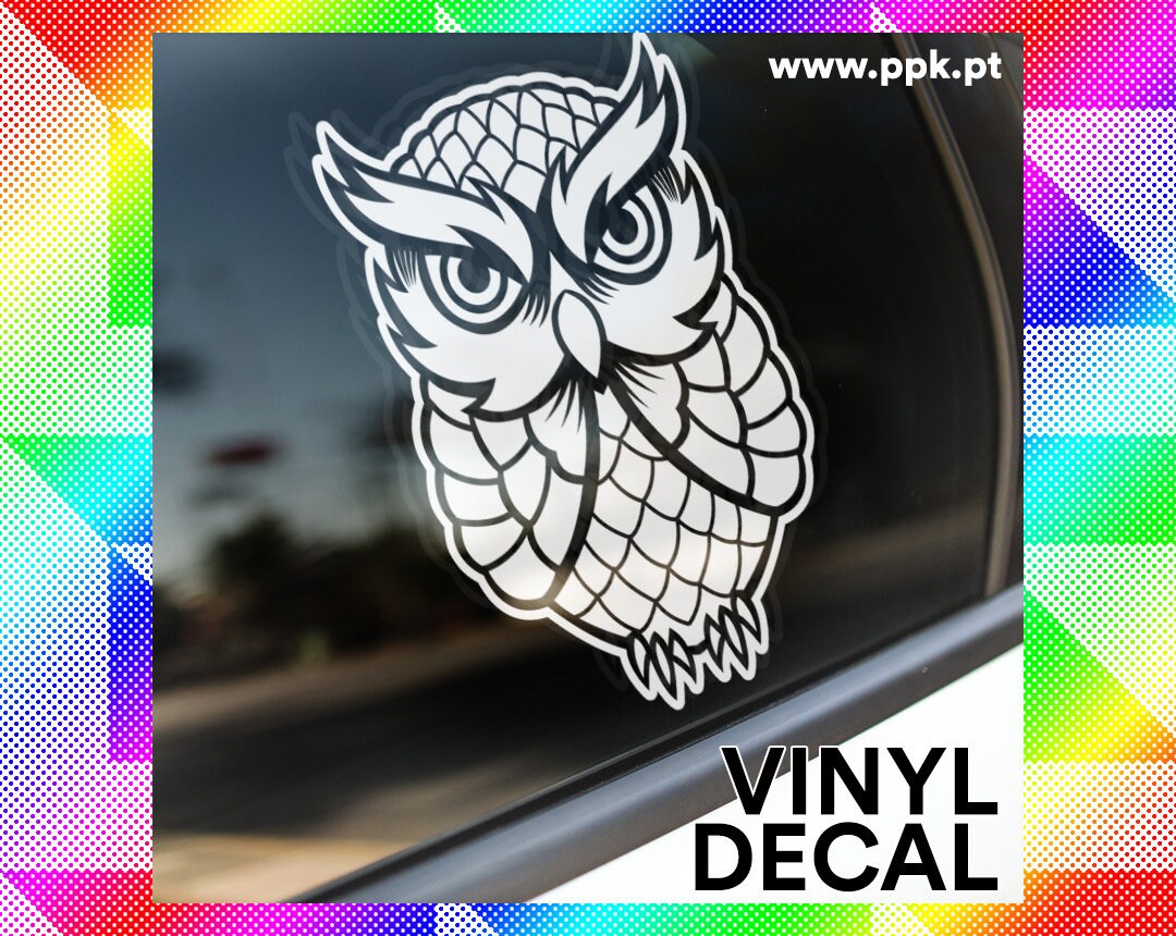 Owl Decal - Animal - Tattoo - Vinyl Decal Sticker for Car, Yeti, Laptop ...