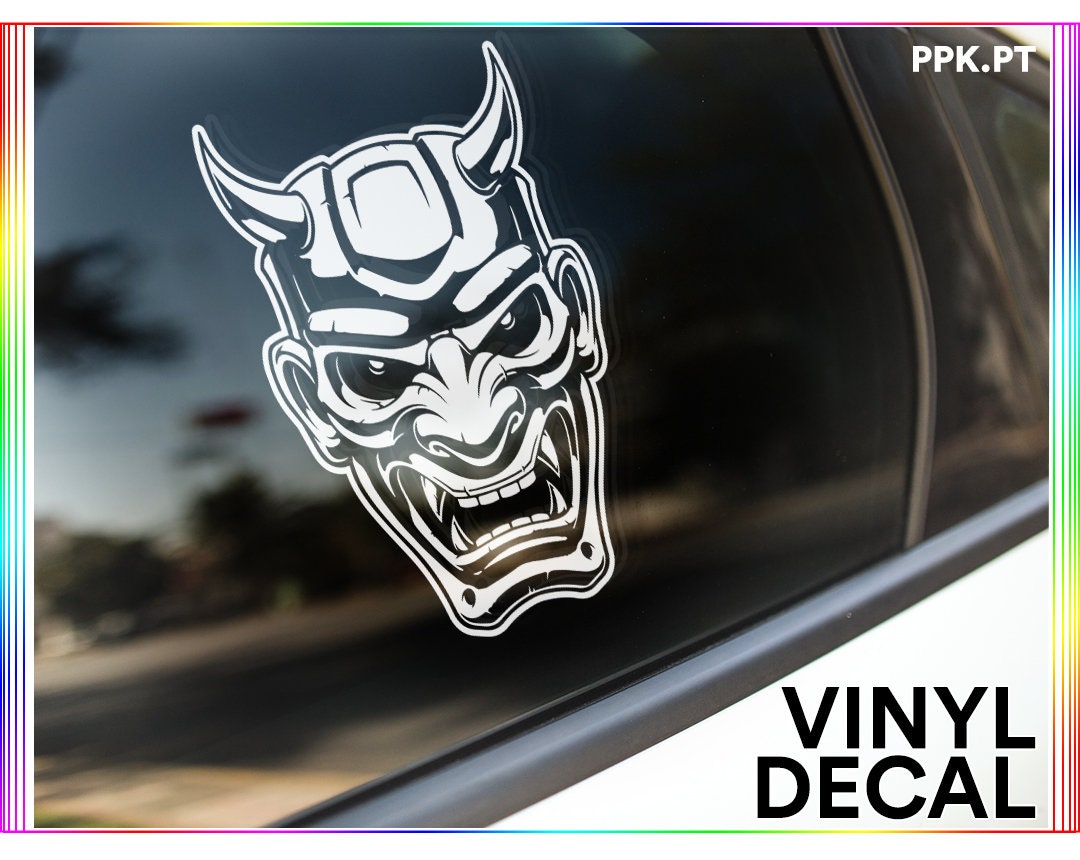Oni Demon Decal Tattoo Vinyl Decal Sticker for Car Yeti - Etsy
