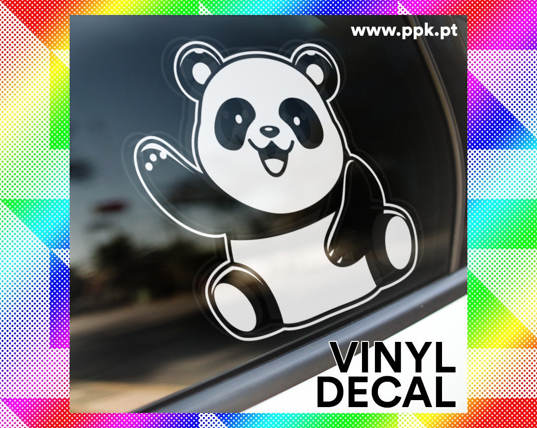 Panda Decal - Animal - Tattoo - Vinyl Decal Sticker for Car, Yeti ...
