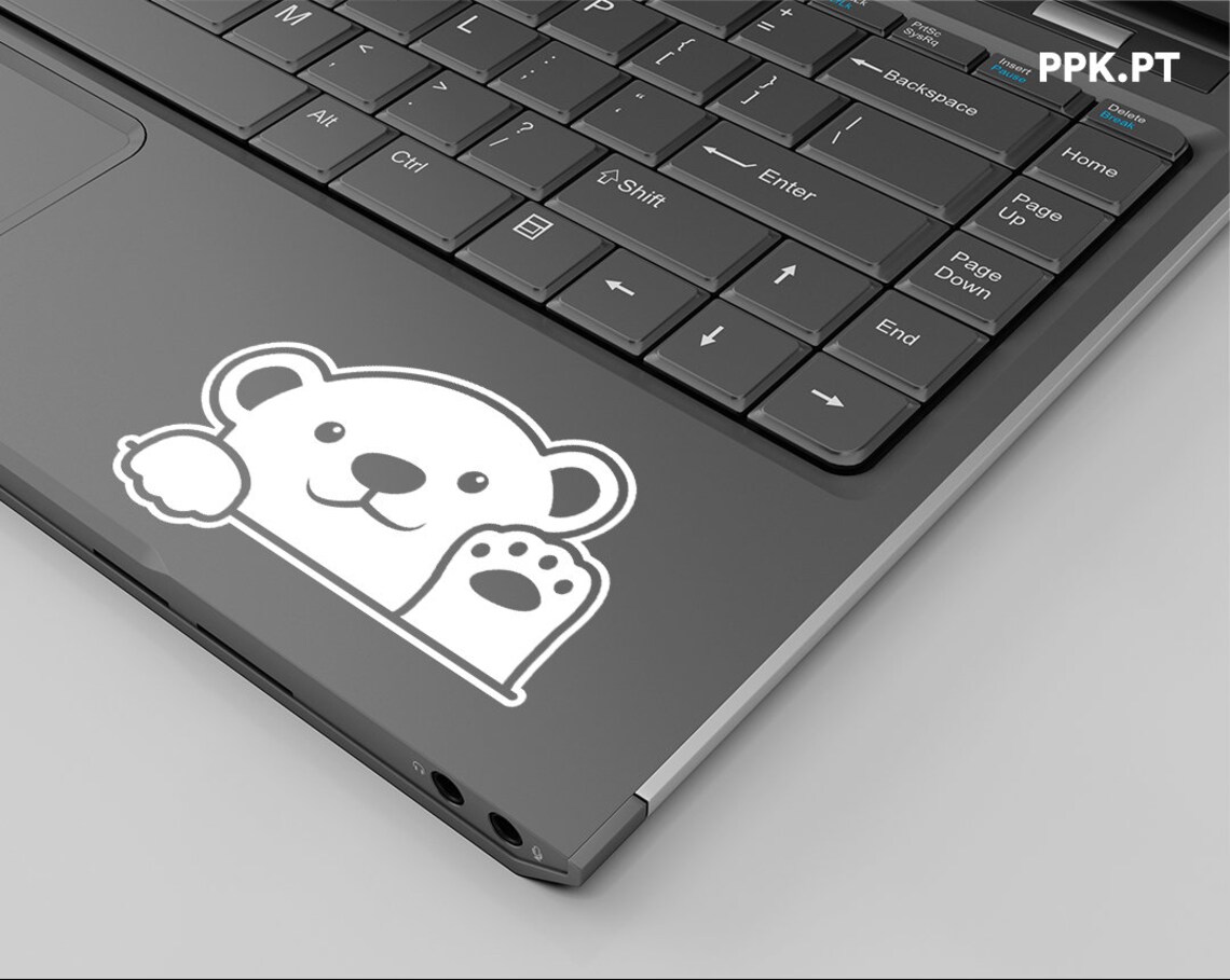 Cute Bear Vinyl Decal Sticker for Car Yeti Laptop | Etsy