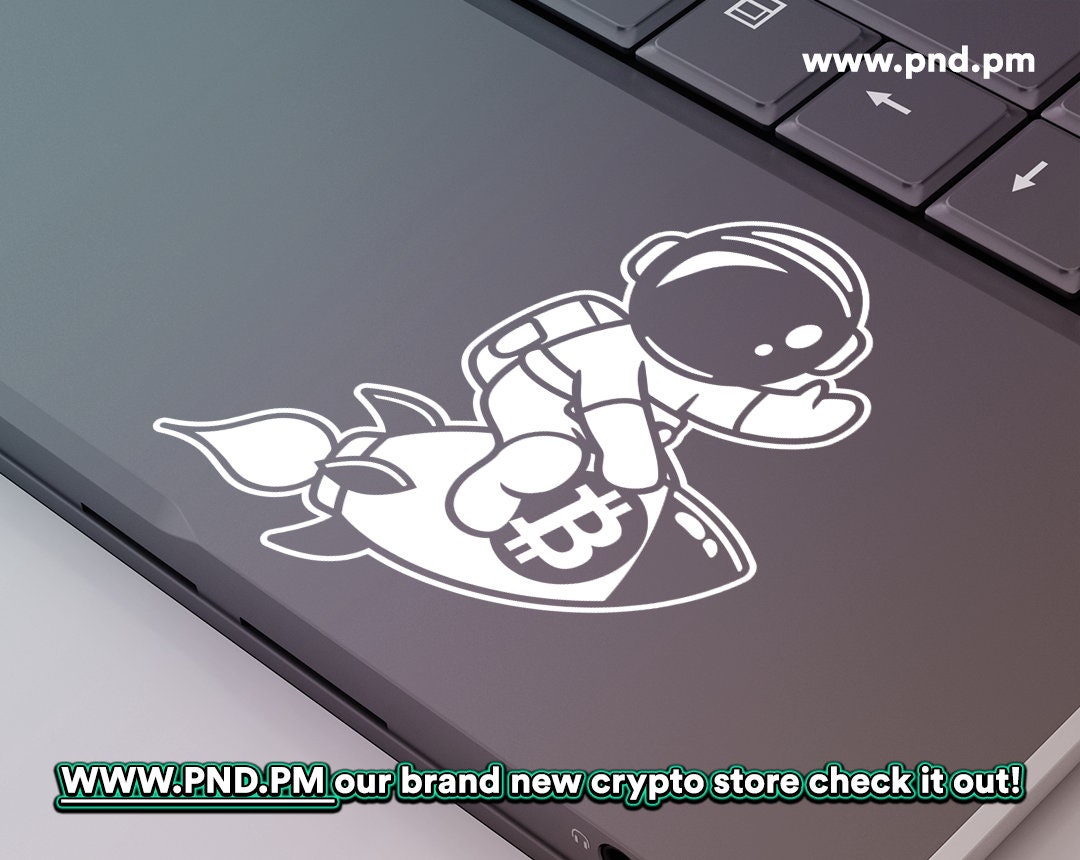 Bitcoin Rocket Moon Astronaut Vinyl Decal Sticker for Car - Etsy