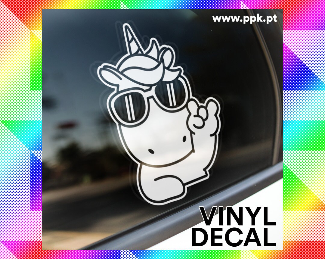 Cute Unicorn - Vinyl Decal Sticker for Car, Yeti, Laptop - Etsy