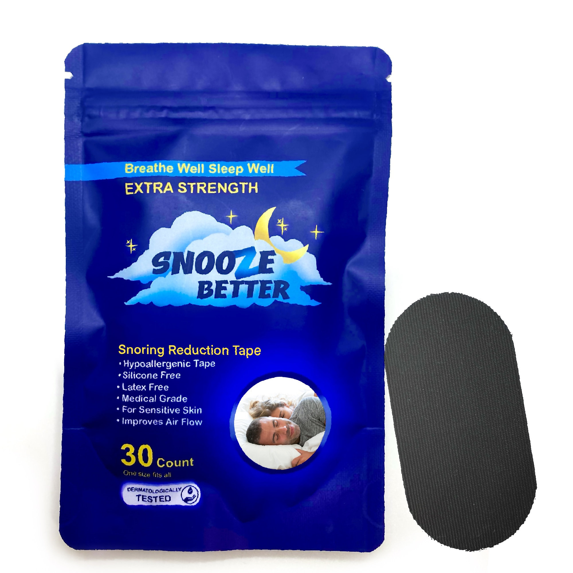 Snooze Better Breathable Mouth Tape for Snoring. Stop Snoring & Reduce ...