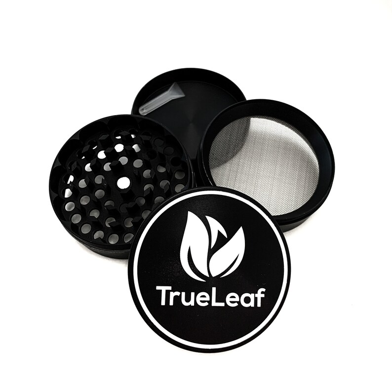 Herb Grinder 5 Piece Large 2.5 Inch Trueleaf Weed Grinder With Pollen ...