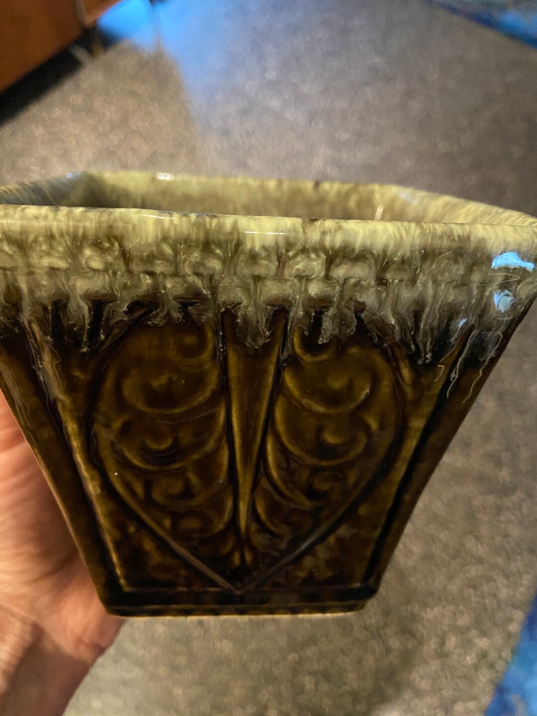 Art Deco Hull Glazed Pottery Plant Pot America - Etsy