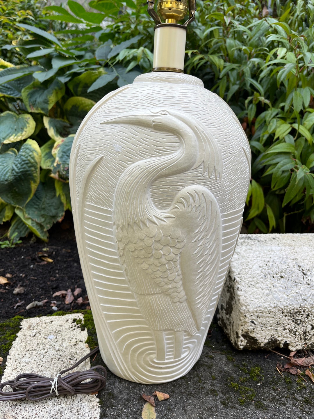 Pair of Large Mcm Bohemian Crane Giant Lamp 1970s Creamy Decor - Etsy