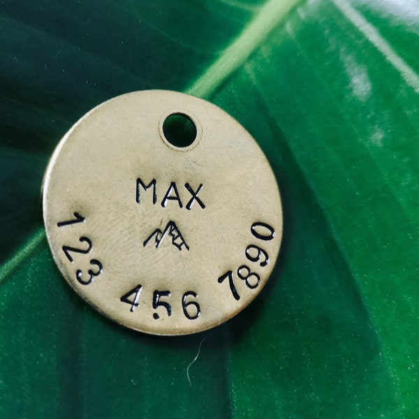 Stamped Pet Tag - Etsy
