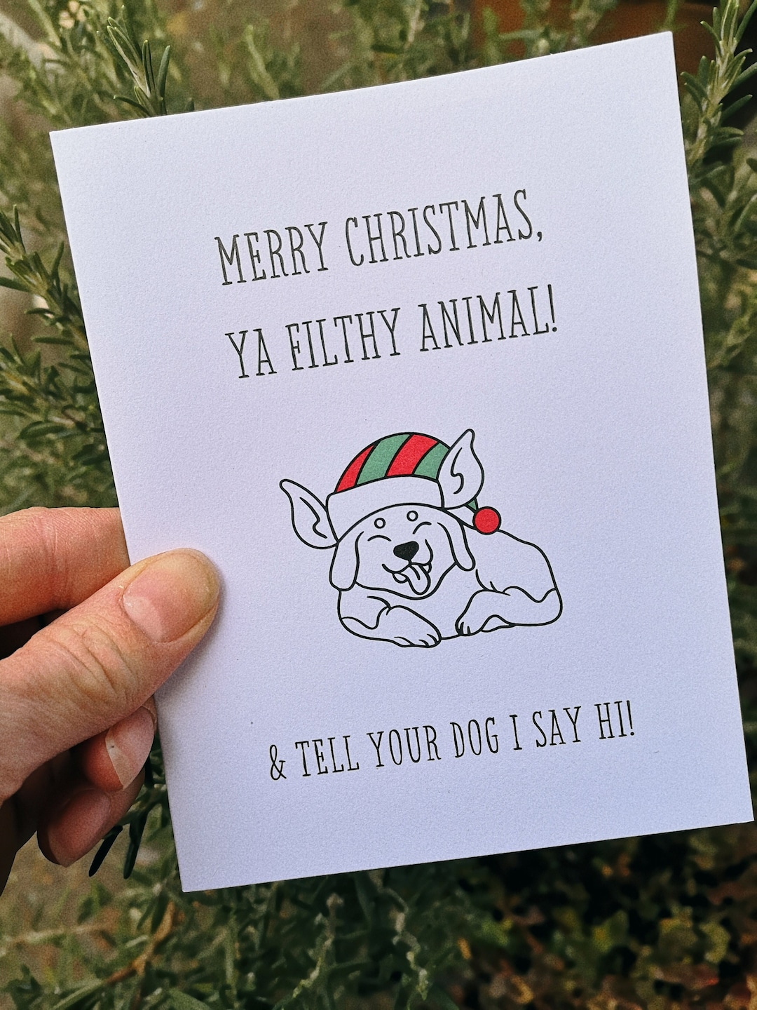 Funny Dog Christmas Card Tell Your Dog I Say Hi and Merry Christmas ...