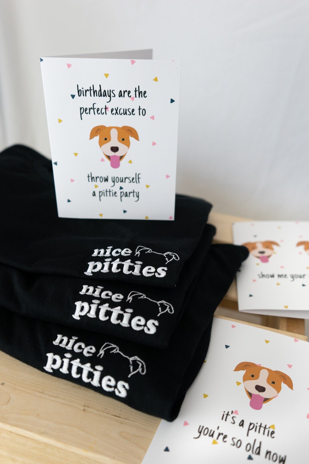 Pittie Party | Dog Pun Birthday Card | Pitbull Dog Lover Card - Etsy