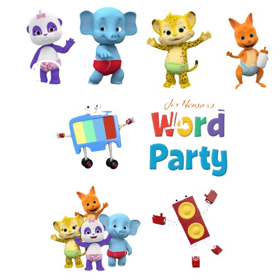 Word Party Print to Cut Cricut Silloutte - Etsy