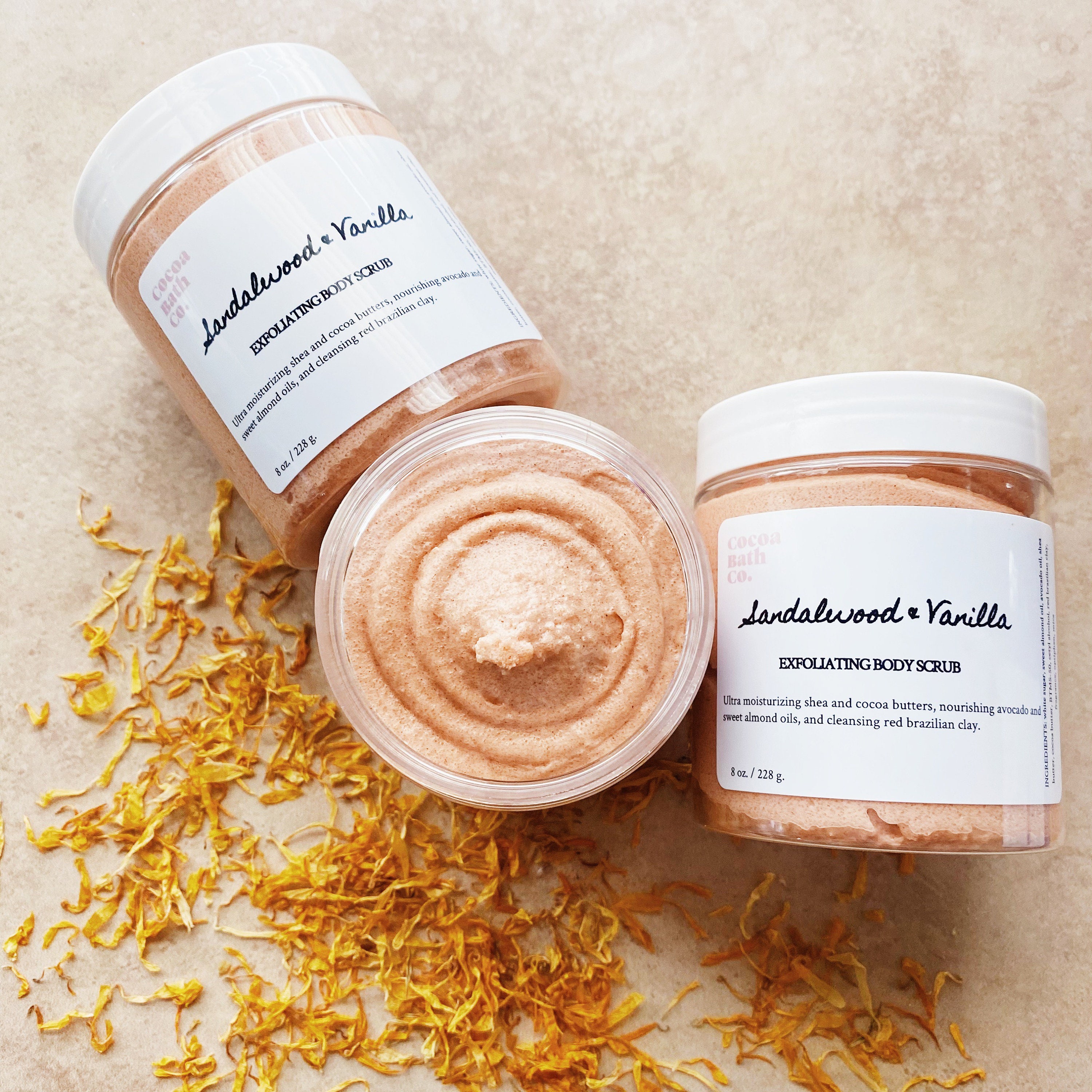 Sandalwood & Vanilla Body Scrub / exfoliant / spa gift / gift | Etsy