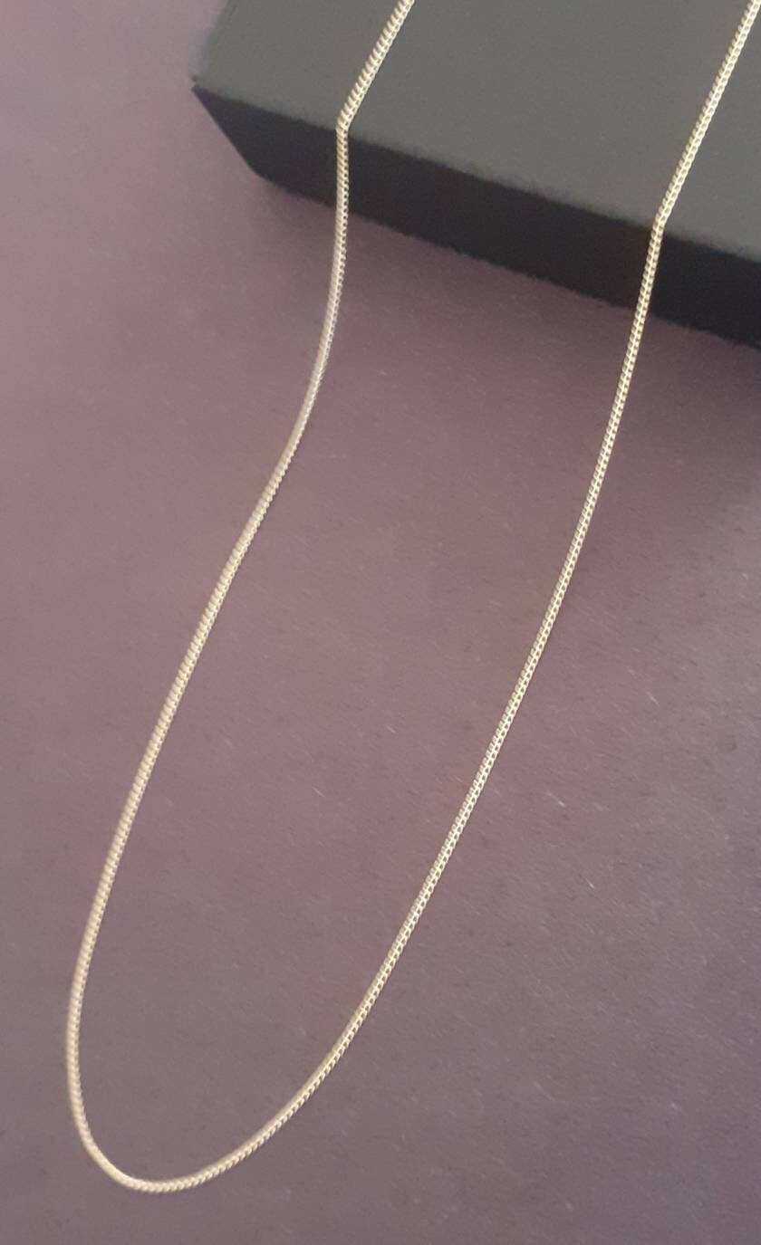 9K SOLID Gold Diamond Cut Curb Chain, Dainty Curb Chain, 9K Gold ...