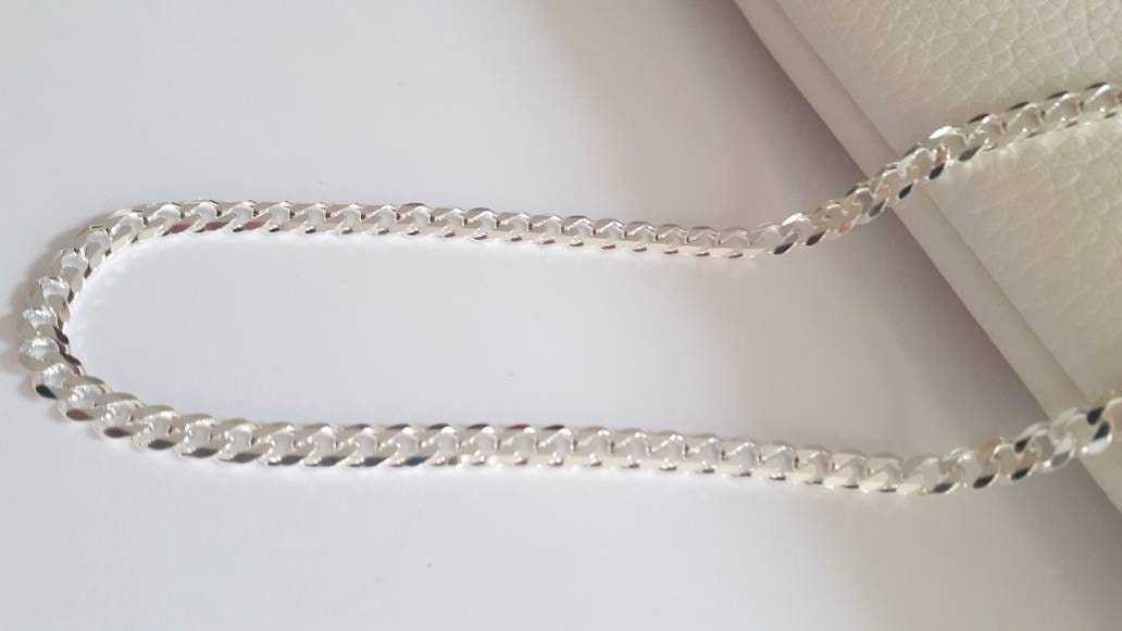 Women's Sterling Silver Curb Chain 925 SOLID Silver - Etsy UK