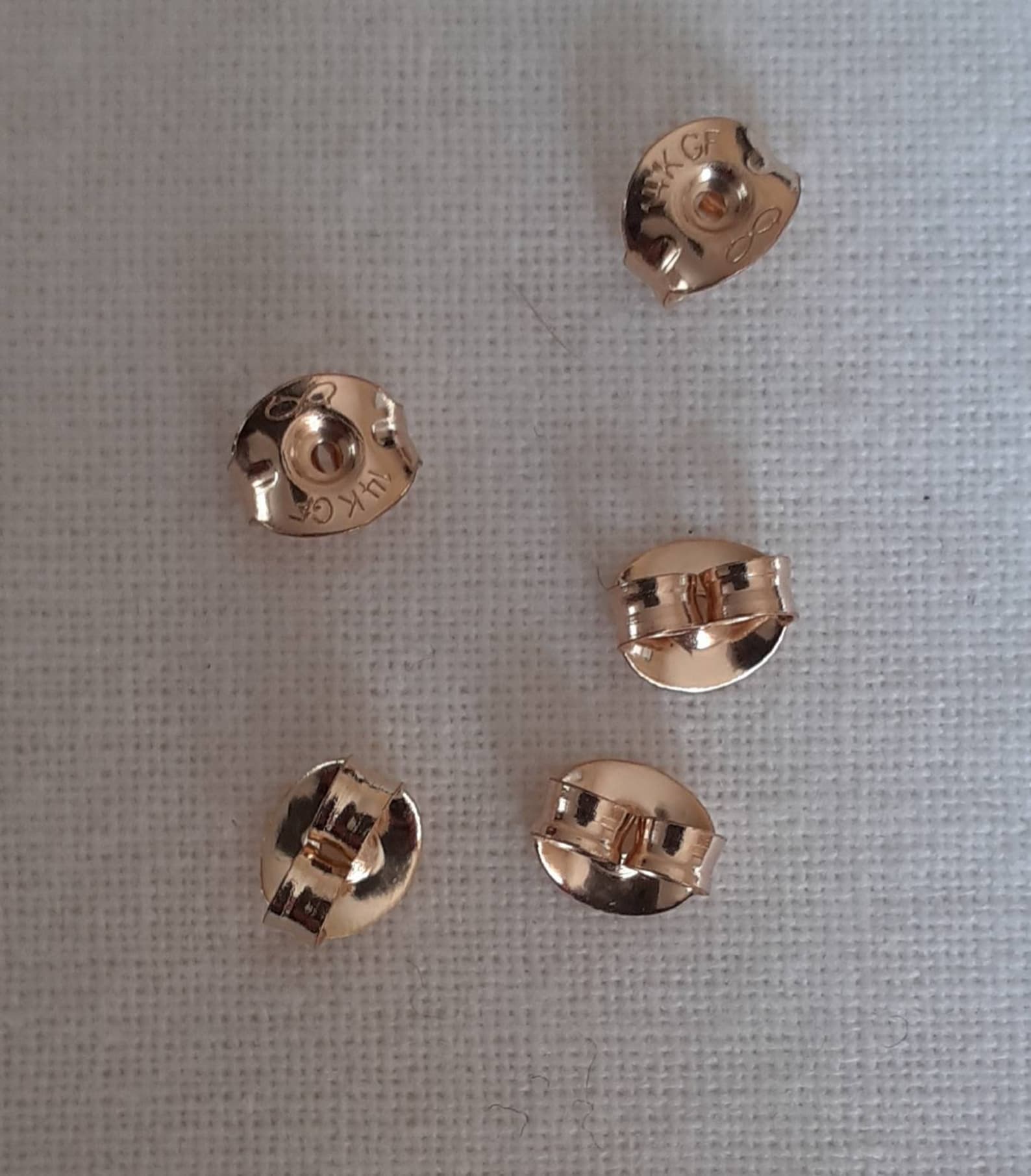 9K Solid Gold Scrolls, Earring Backs Scroll Style, Solid Gold, 9ct Real ...