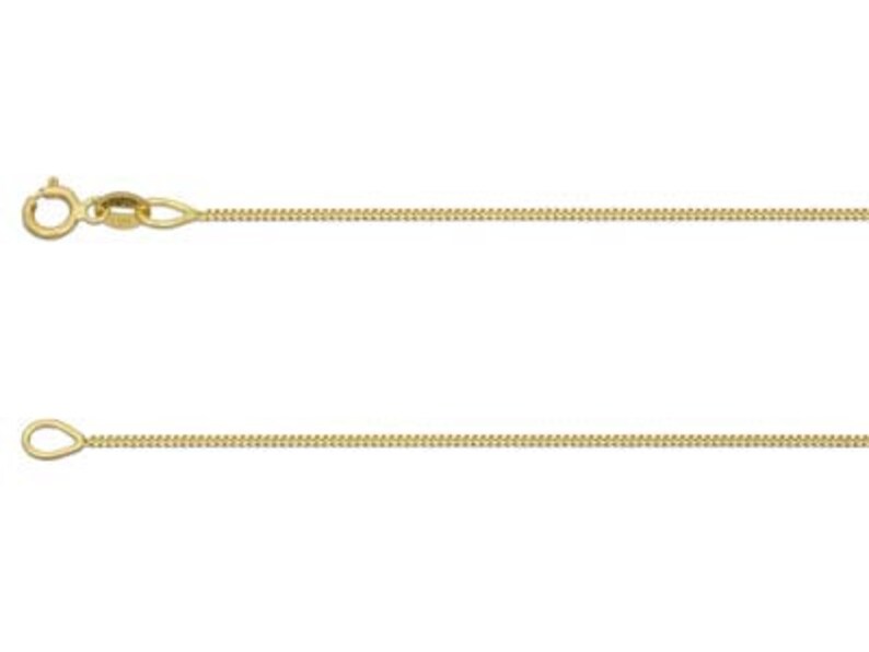 18K Gold Diamond Cut Curb Chain 18K Solid Gold Dainty Curb - Etsy UK
