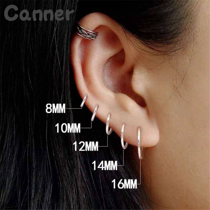 Men's 9K Solid Gold Hoop Earrings, 9K Gold Creole Hoops, Superlight ...