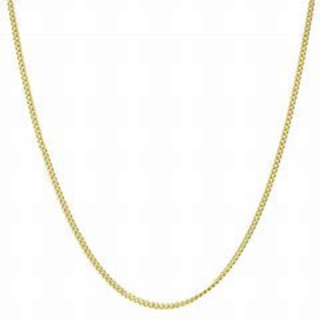 18K Gold Diamond Cut Curb Chain, 18K Solid Gold Curb Necklace, Layering ...