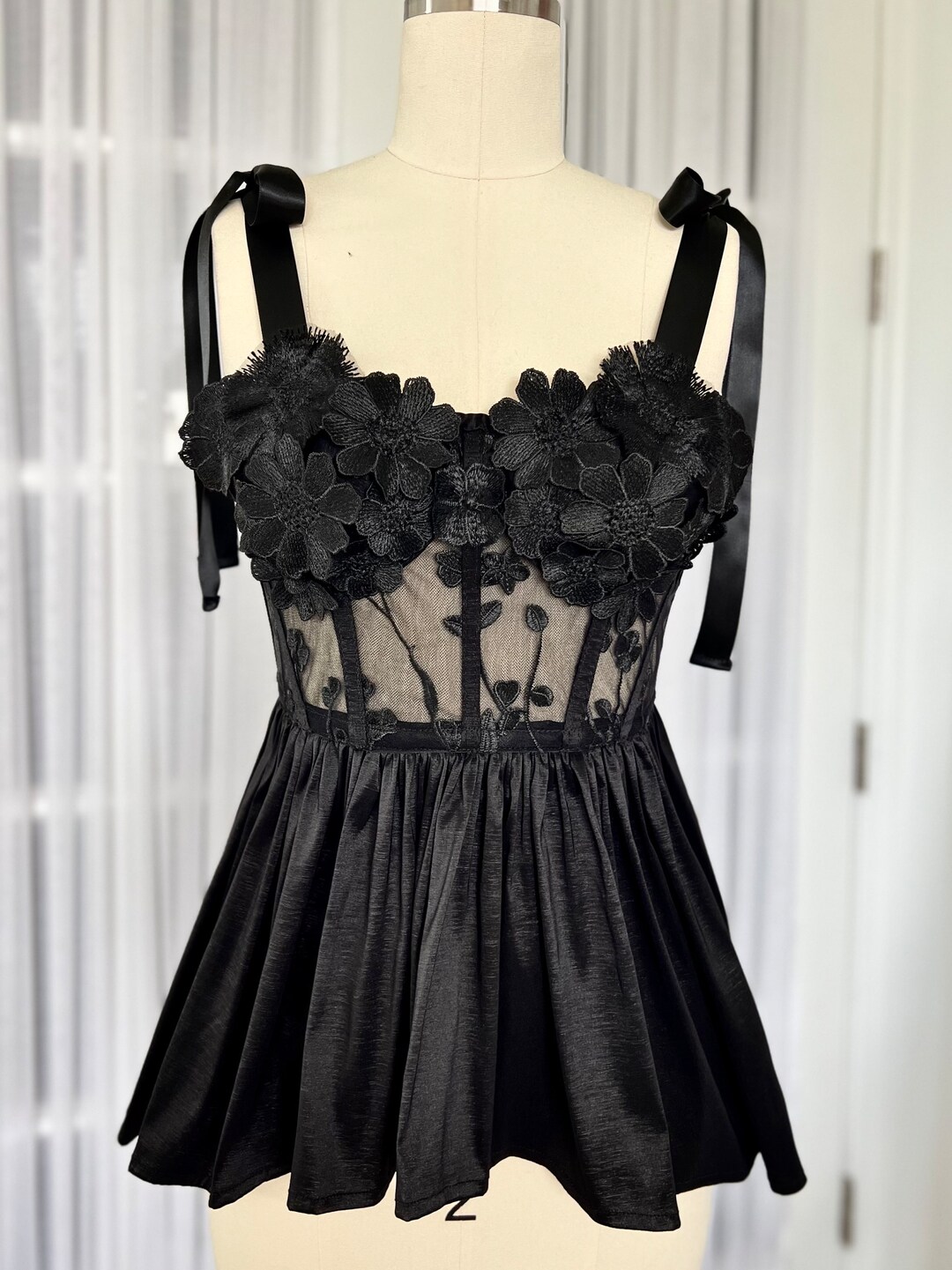 3d Flower Corset, Bridal Corset, Made to Order Corset - Etsy