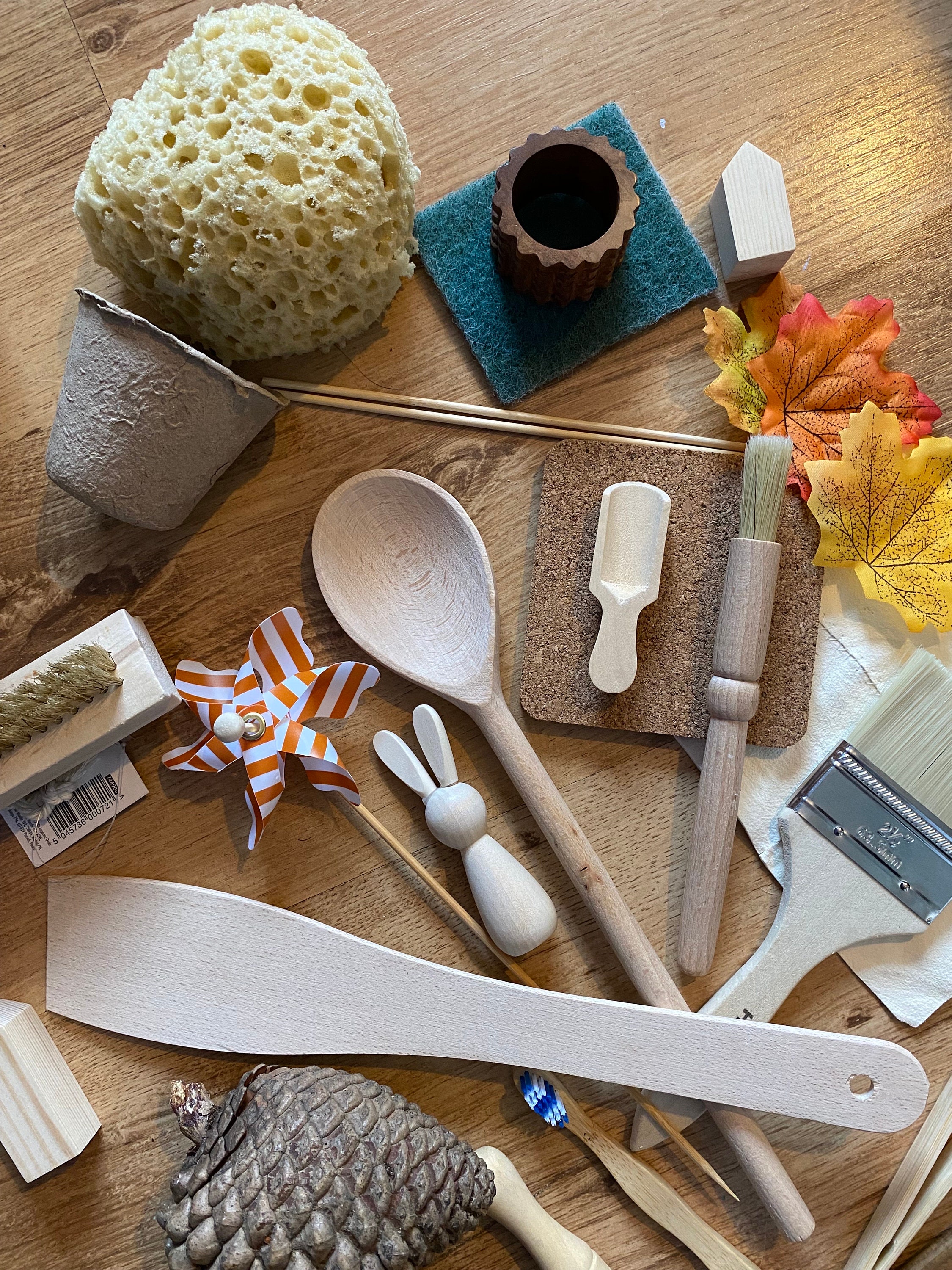Heuristic Sensory Treasure Basket for Babies and Toddlers Natural ...