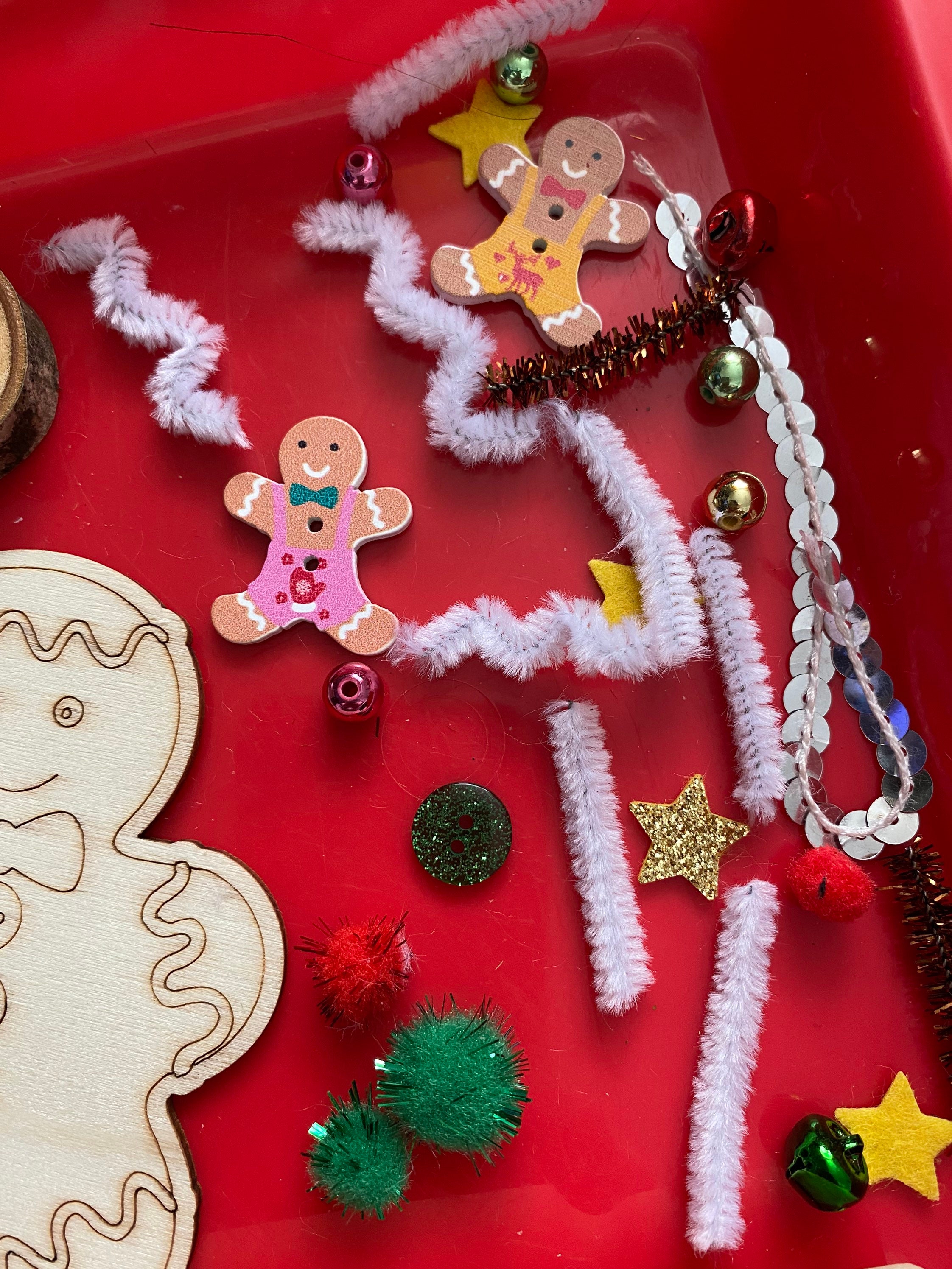The Gingerbread Man Sensory Tray Kit Loose Parts - Etsy