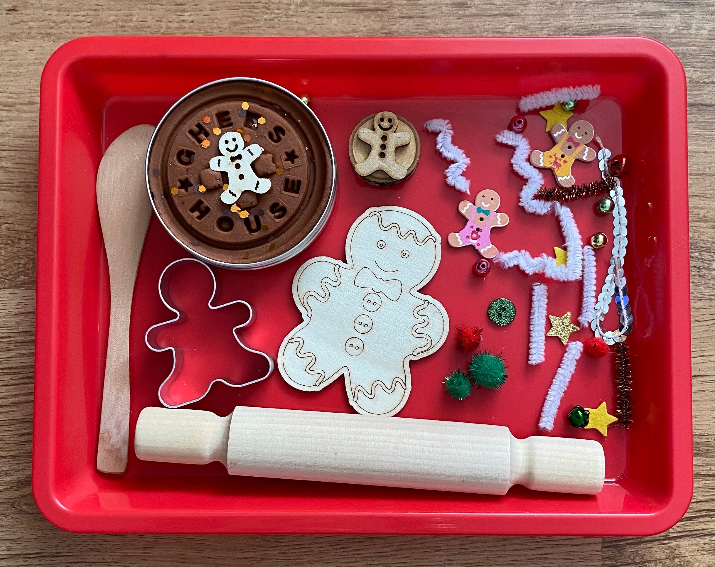 The Gingerbread Man Sensory Tray Kit Loose Parts - Etsy