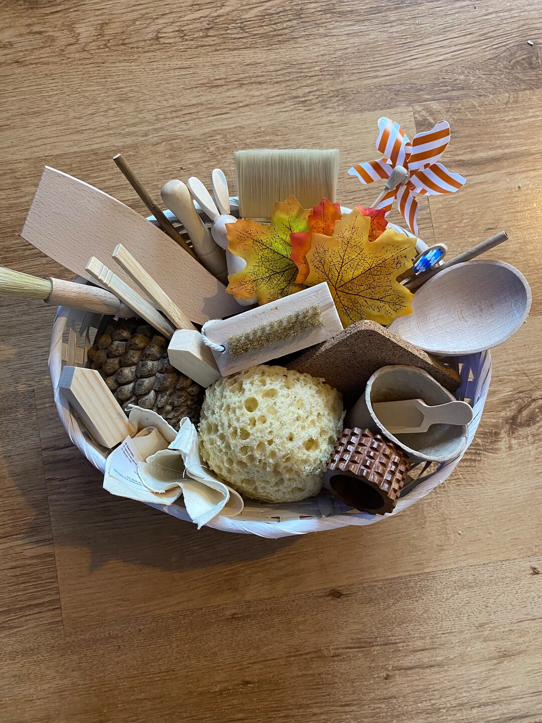 Heuristic Sensory Treasure Basket for Babies and Toddlers Natural ...