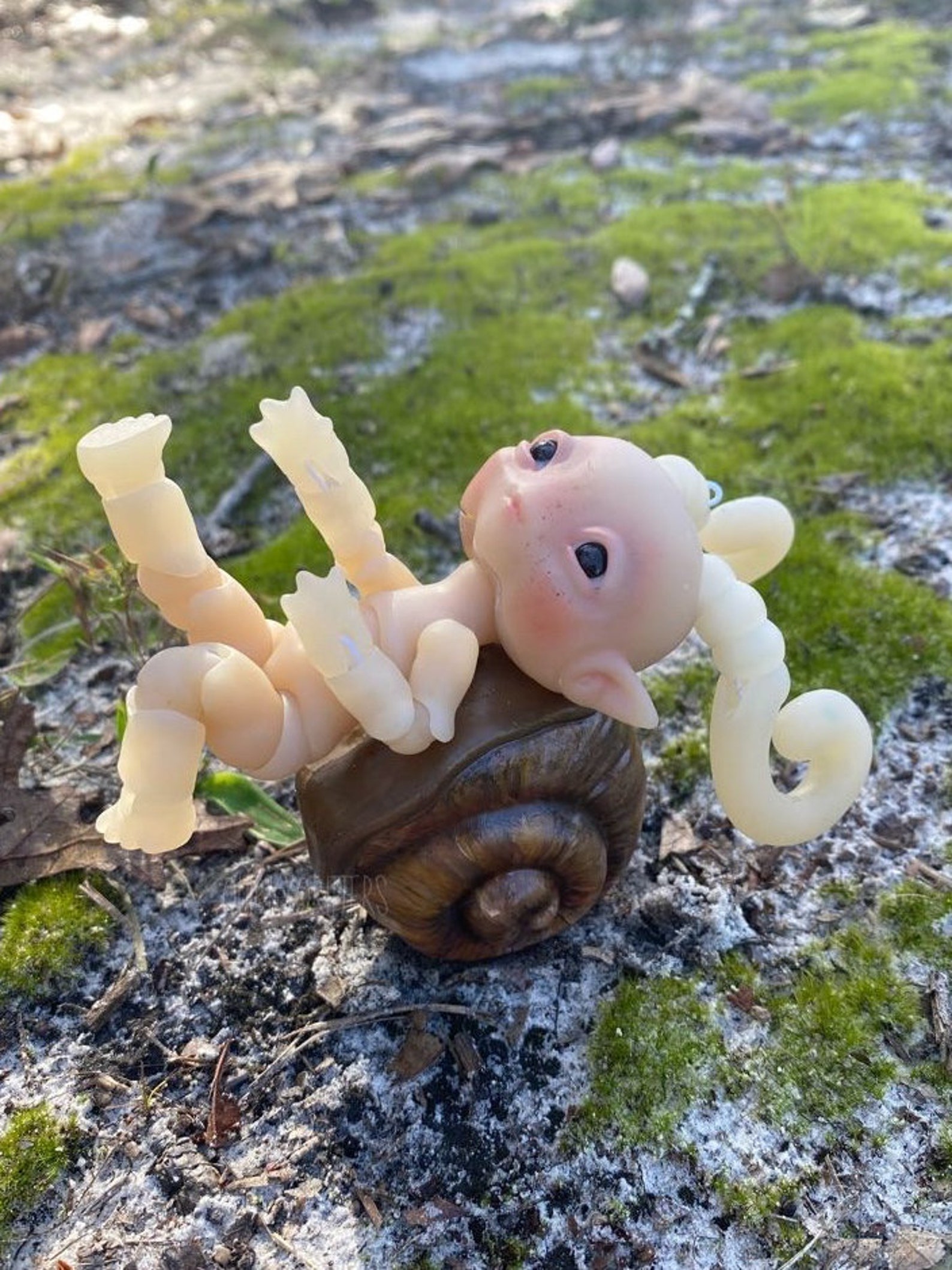Snail: the Miniscule Mollusc 3D Printed Ball Jointed Doll - Etsy
