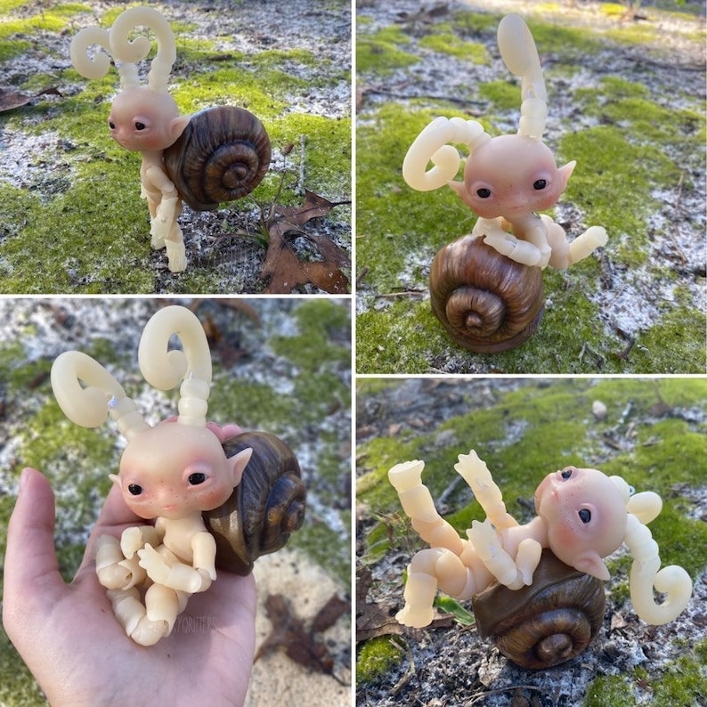 Snail: the Miniscule Mollusc 3D Printed Ball Jointed Doll - Etsy