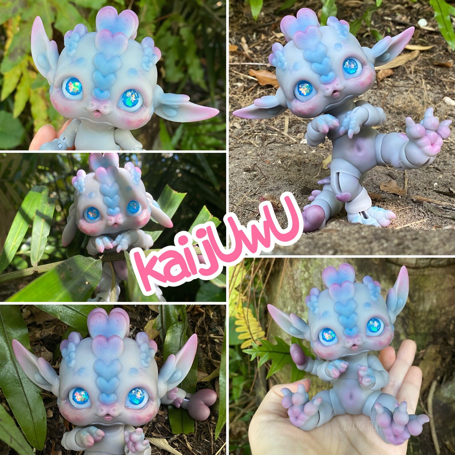 Kaijuwu: the Adorable Baby Kaiju Dinosaur Ball Jointed Doll - Etsy