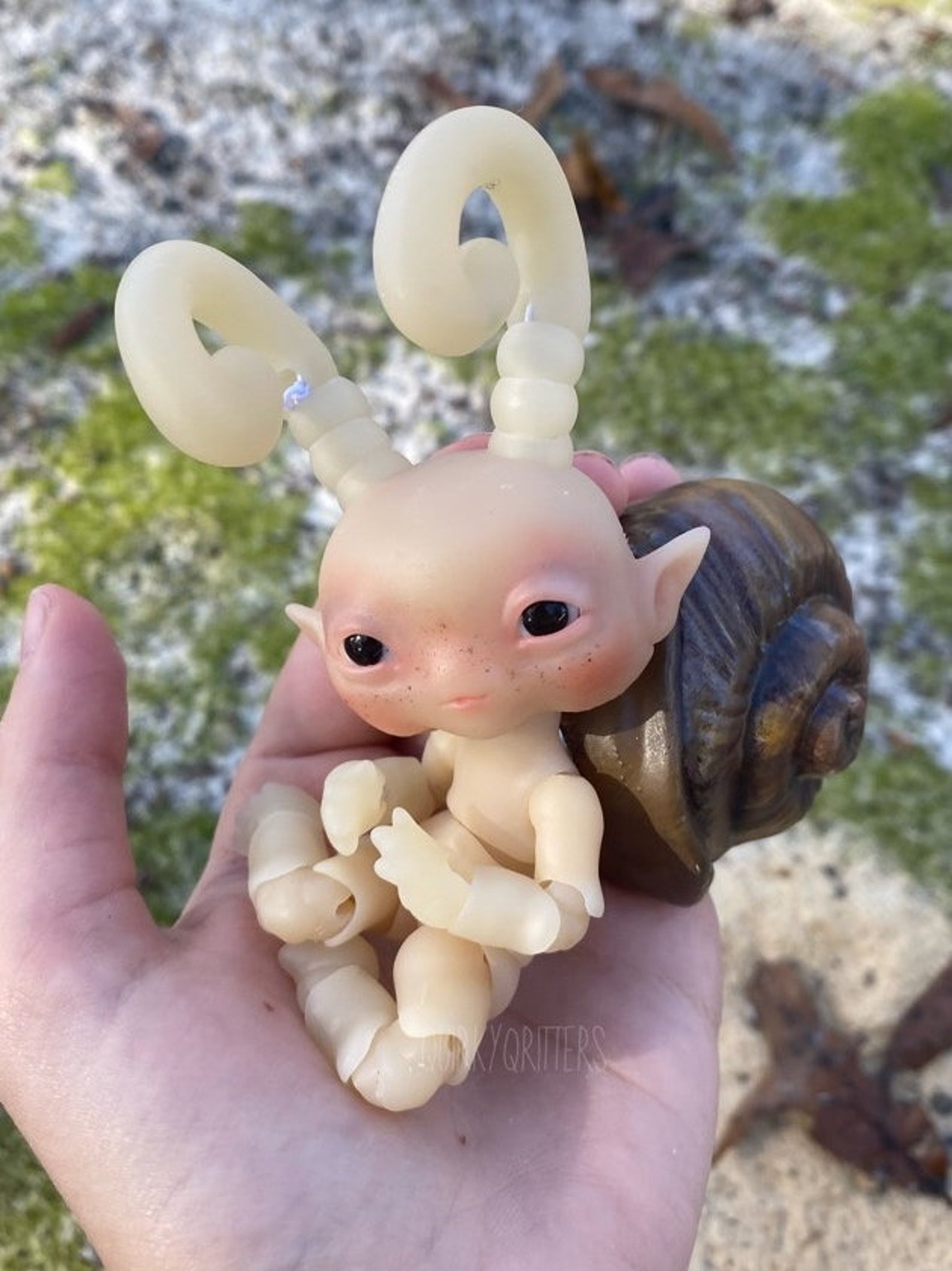 Snail: the Miniscule Mollusc 3D Printed Ball Jointed Doll - Etsy