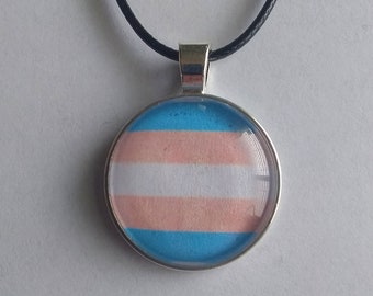 Trans Pride Flag Necklace - Etsy
