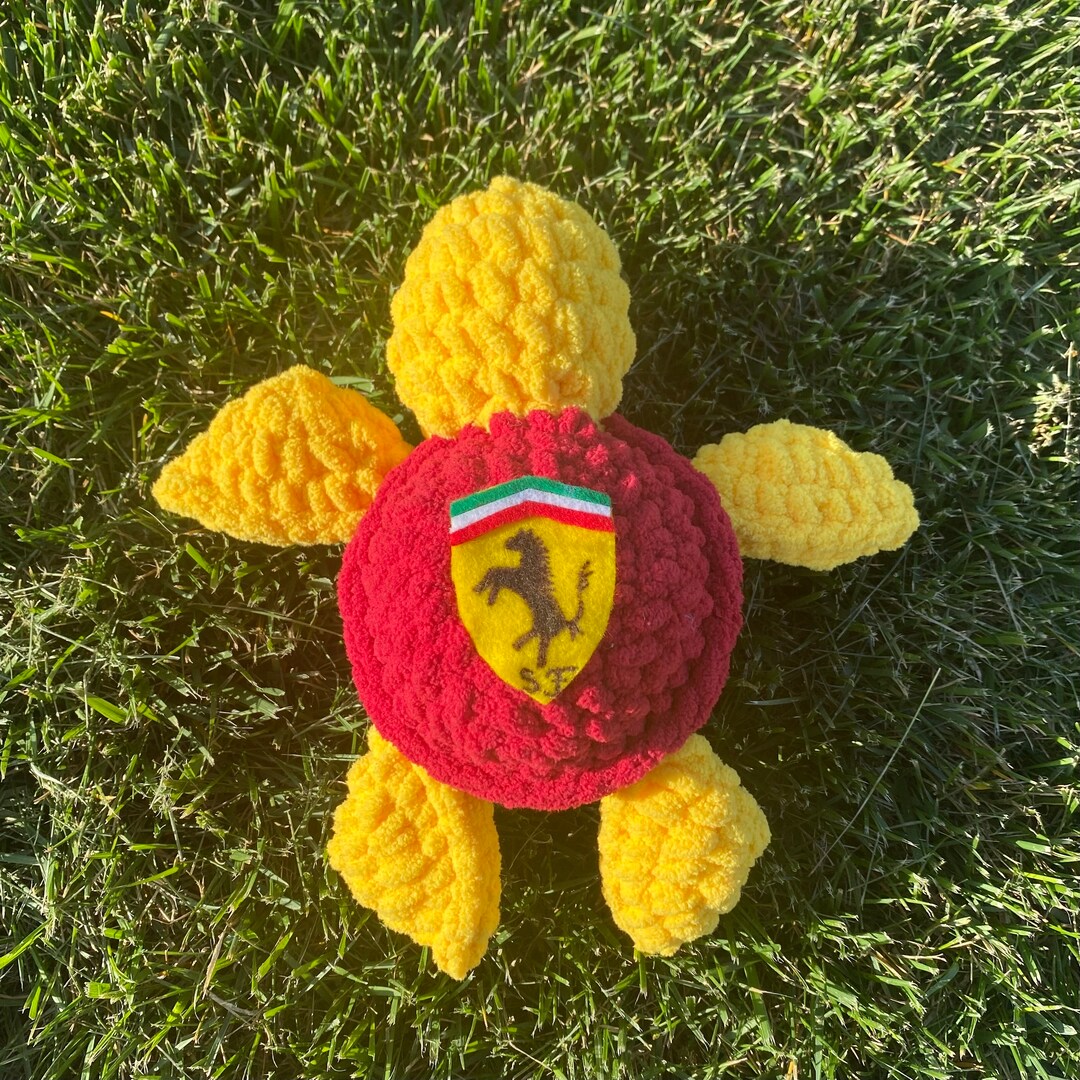 F1 Ferrari Turtle Plushie - Etsy