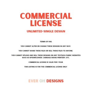 Commercial License for Seamless Designs Unlimited Printed Units Single ...
