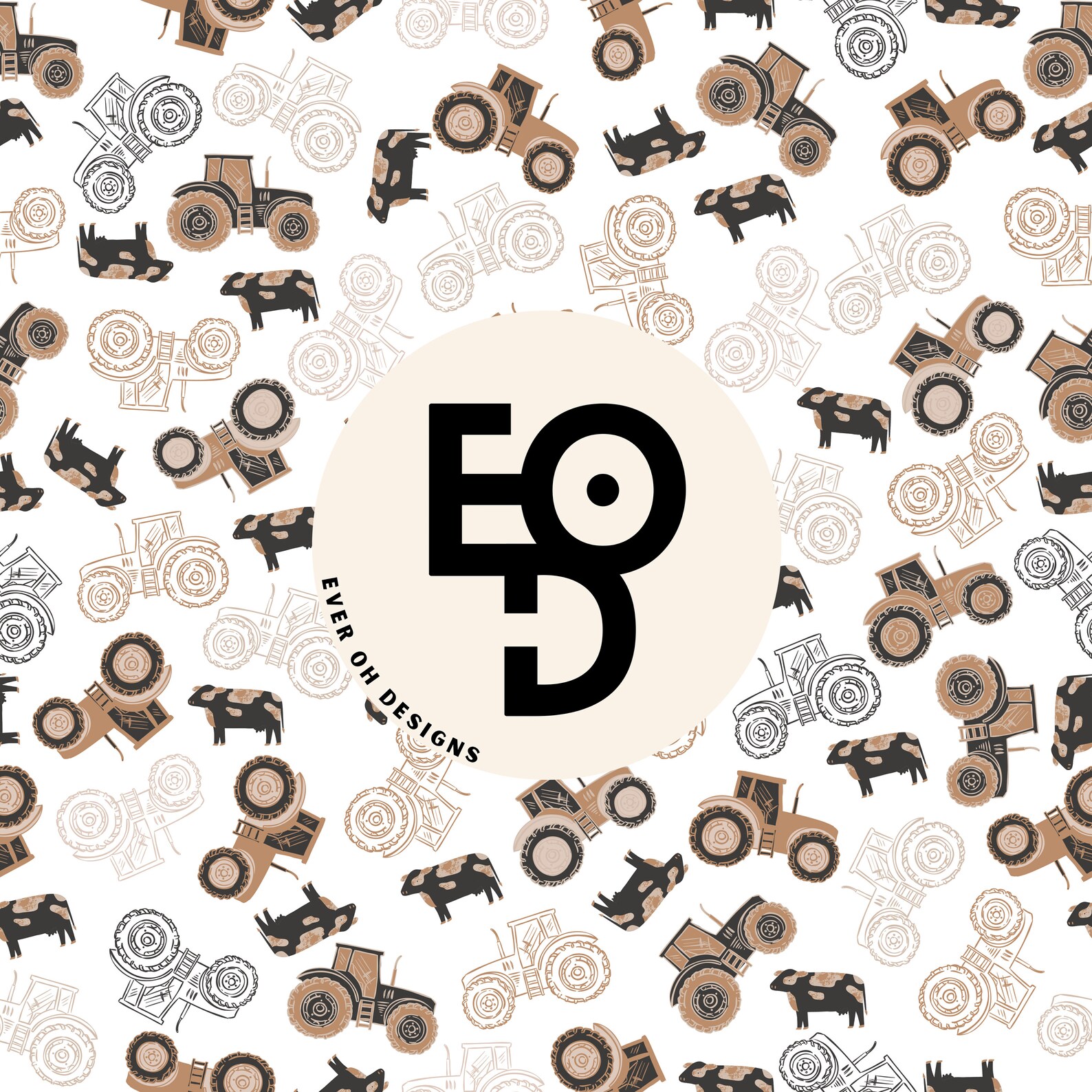 PNG Farm Seamless Farm Farm Life Cow Tractor Farming Farmer Neutral ...